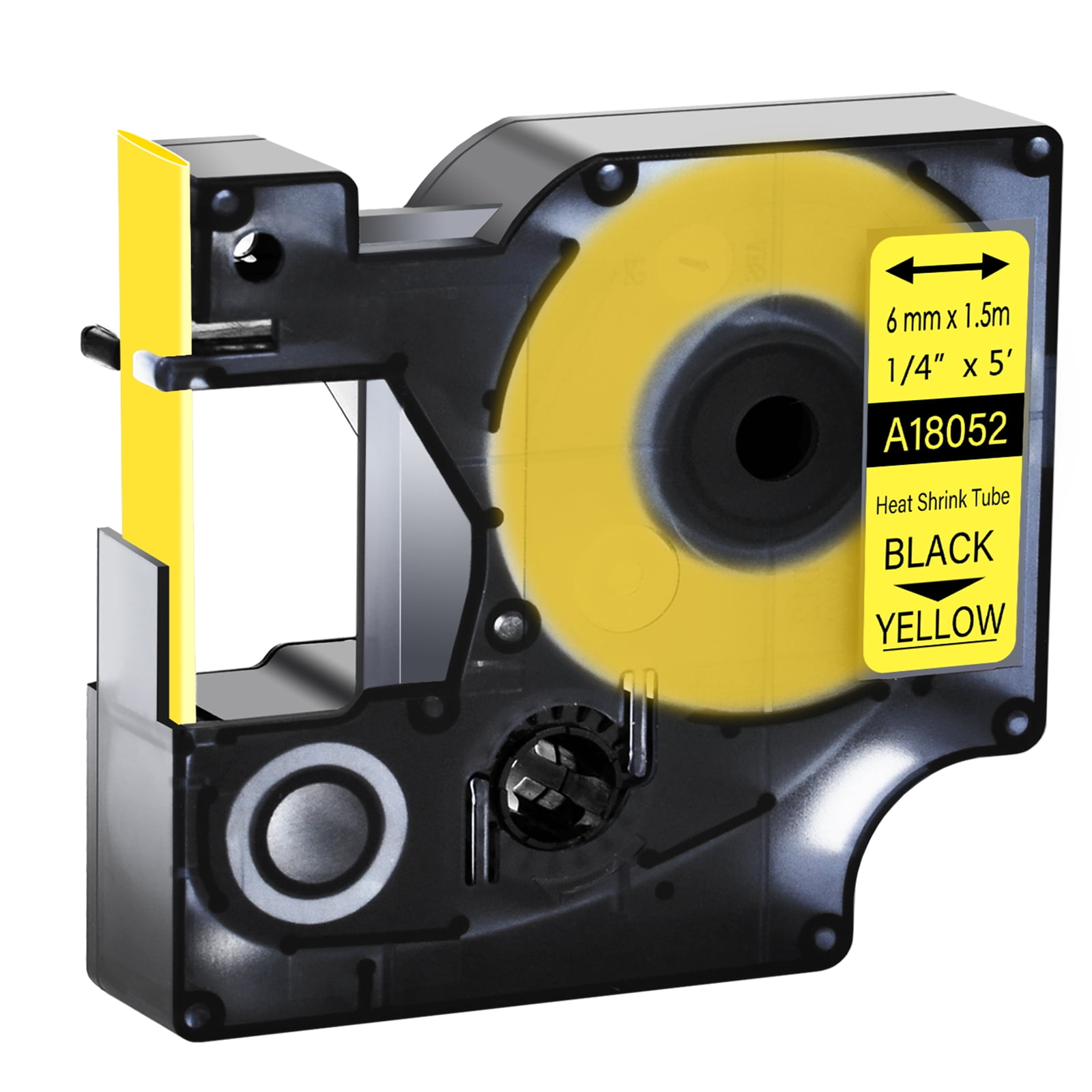 GreenCycle Industrial Heat Shrink Tubes, Black on Yellow, 6mmx1.5m ...