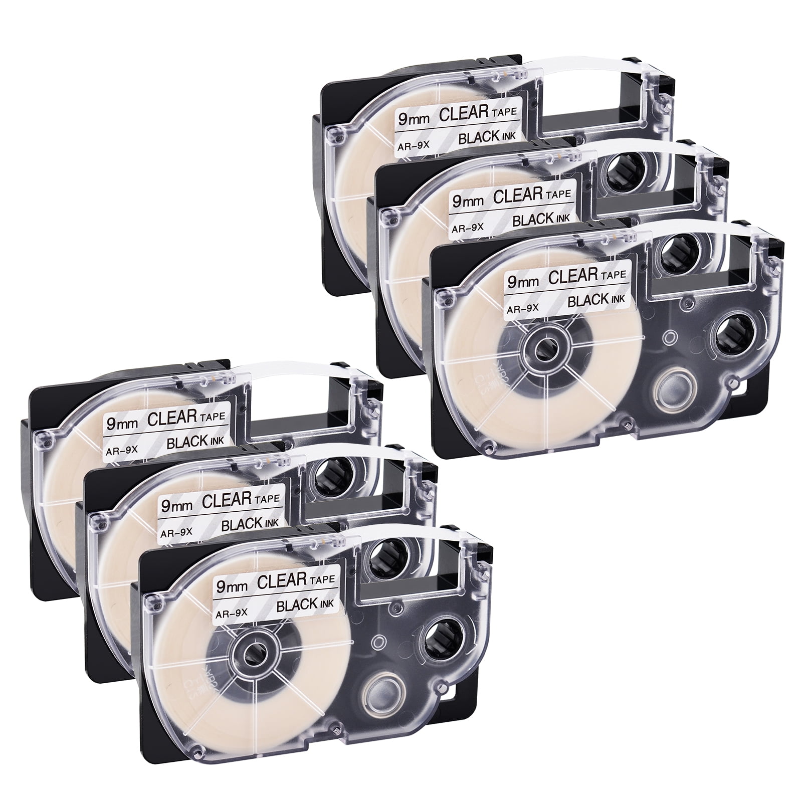 GREENCYCLE 6 Pack Compatible for Casio XR-9X XR9X XR-9X2S Black on ...