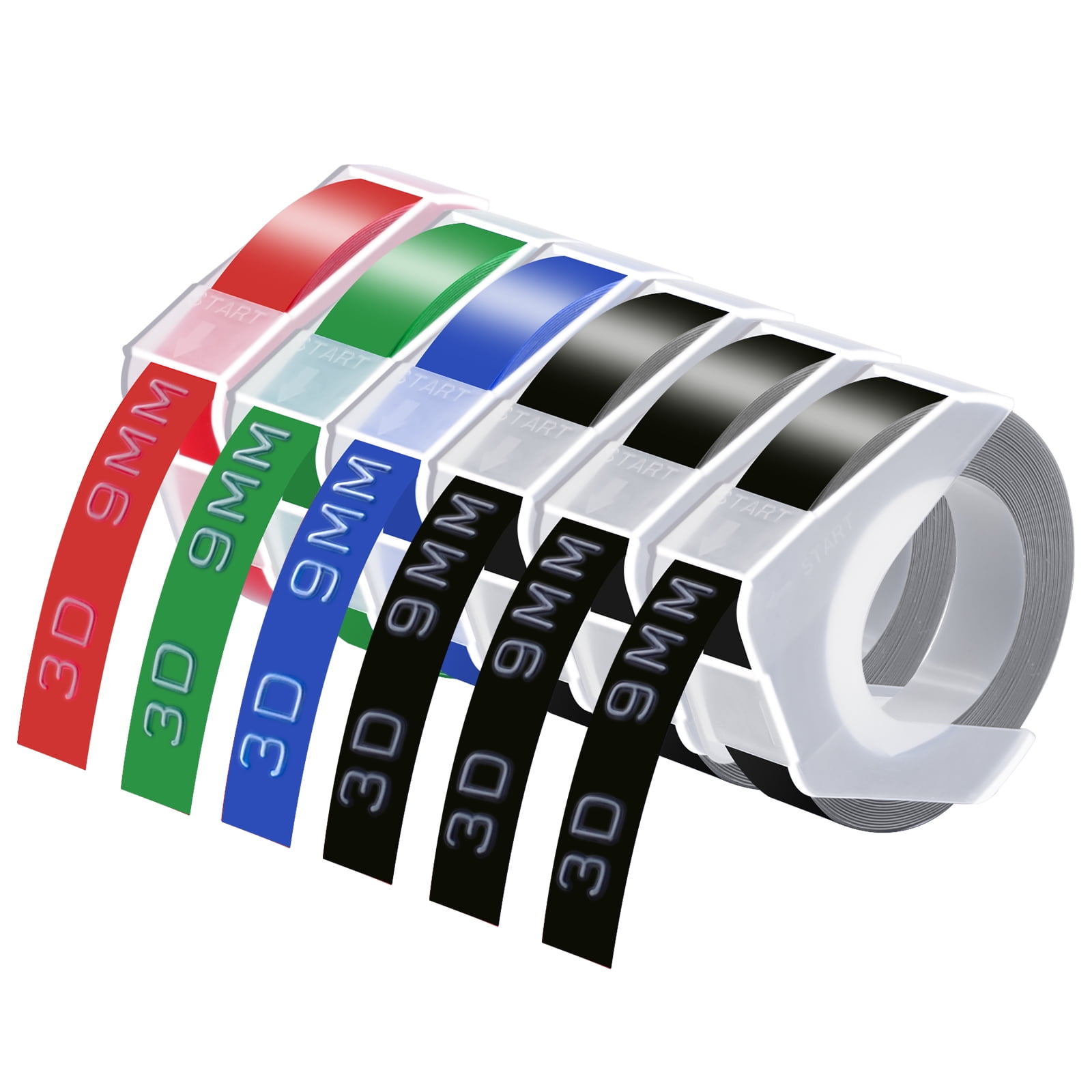 GREENCYCLE 6 Pack Compatible for DYMO 3D Embossing Xpress Pro MoTEX ...