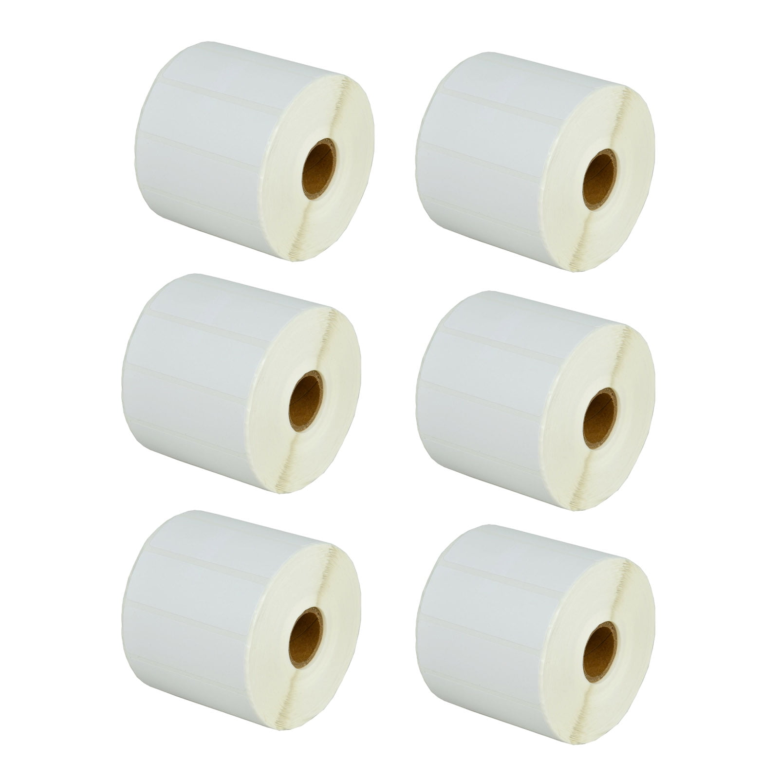 GREENCYCLE 6 Roll (1500 Labels/Roll) White Die Cut Paper Label Mobile ...