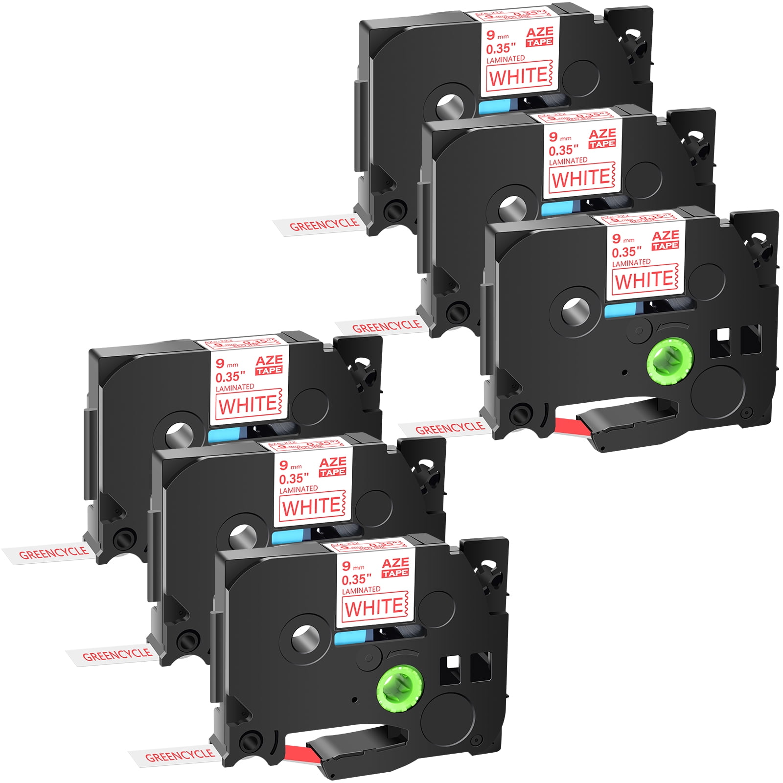 GreenCycle Red on White Label Tape for Files and Folders - Walmart ...