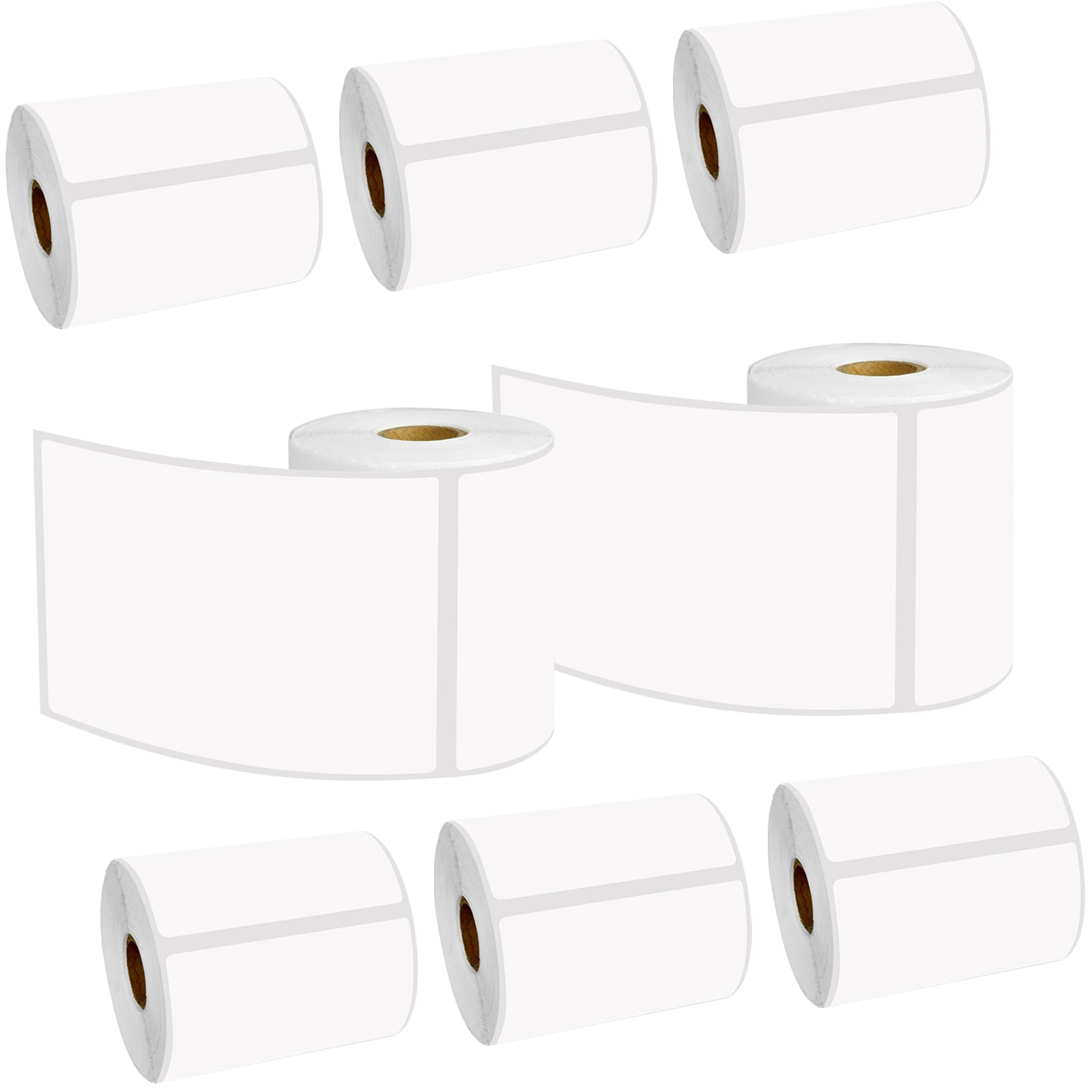 GREENCYCLE 8 Roll (270 Labels/Roll) White Die Cut Paper Label Mobile ...