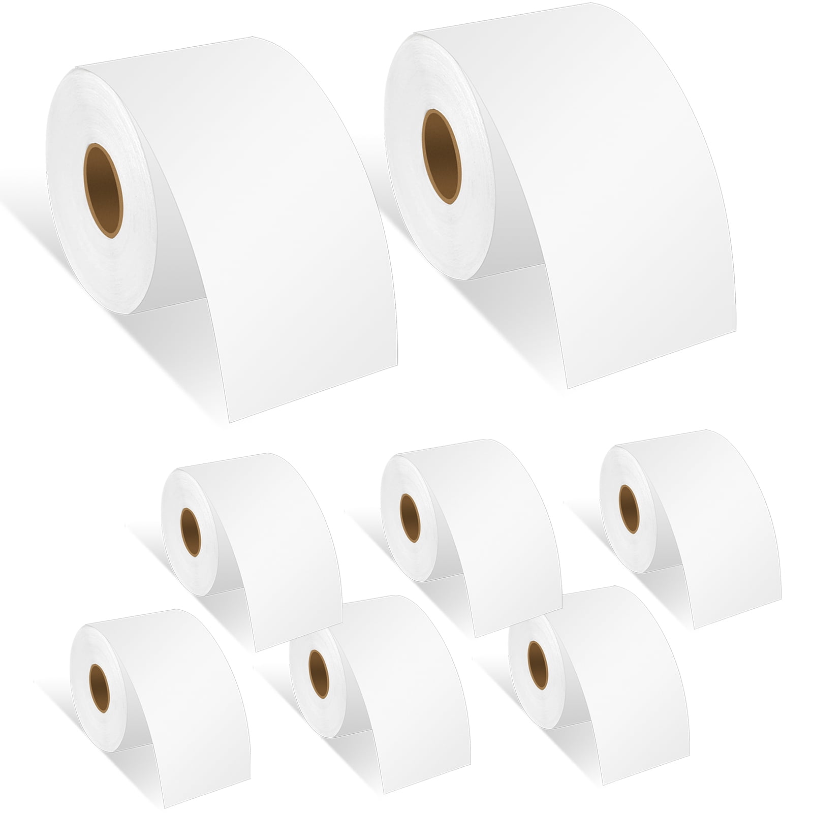 GREENCYCLE 8 Roll Medium White Non-Adhesive Receipt Paper Continuous ...