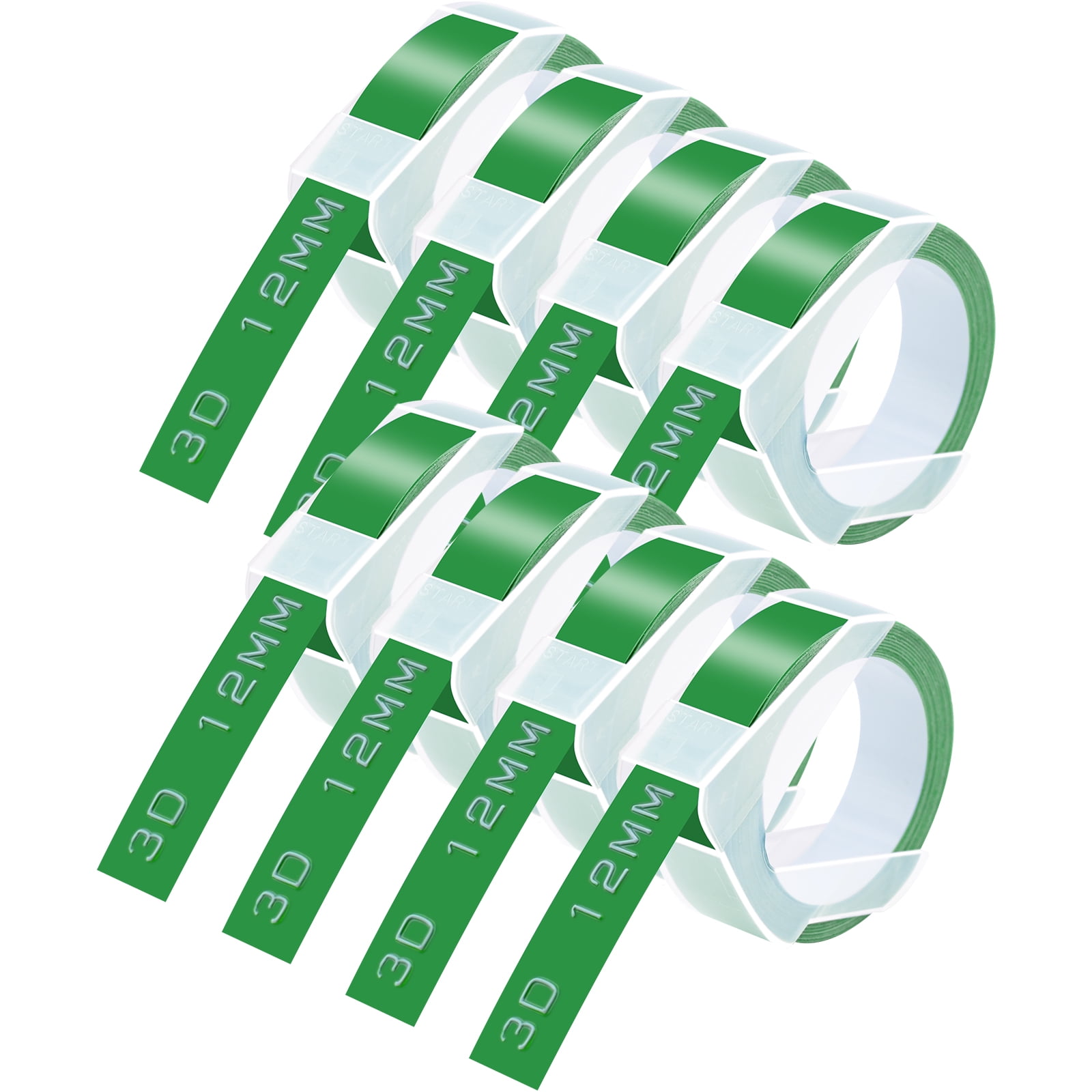 GREENCYCLE 8PK Compatible for Dymo 3D Plastic Embossing Labels 521203 ...