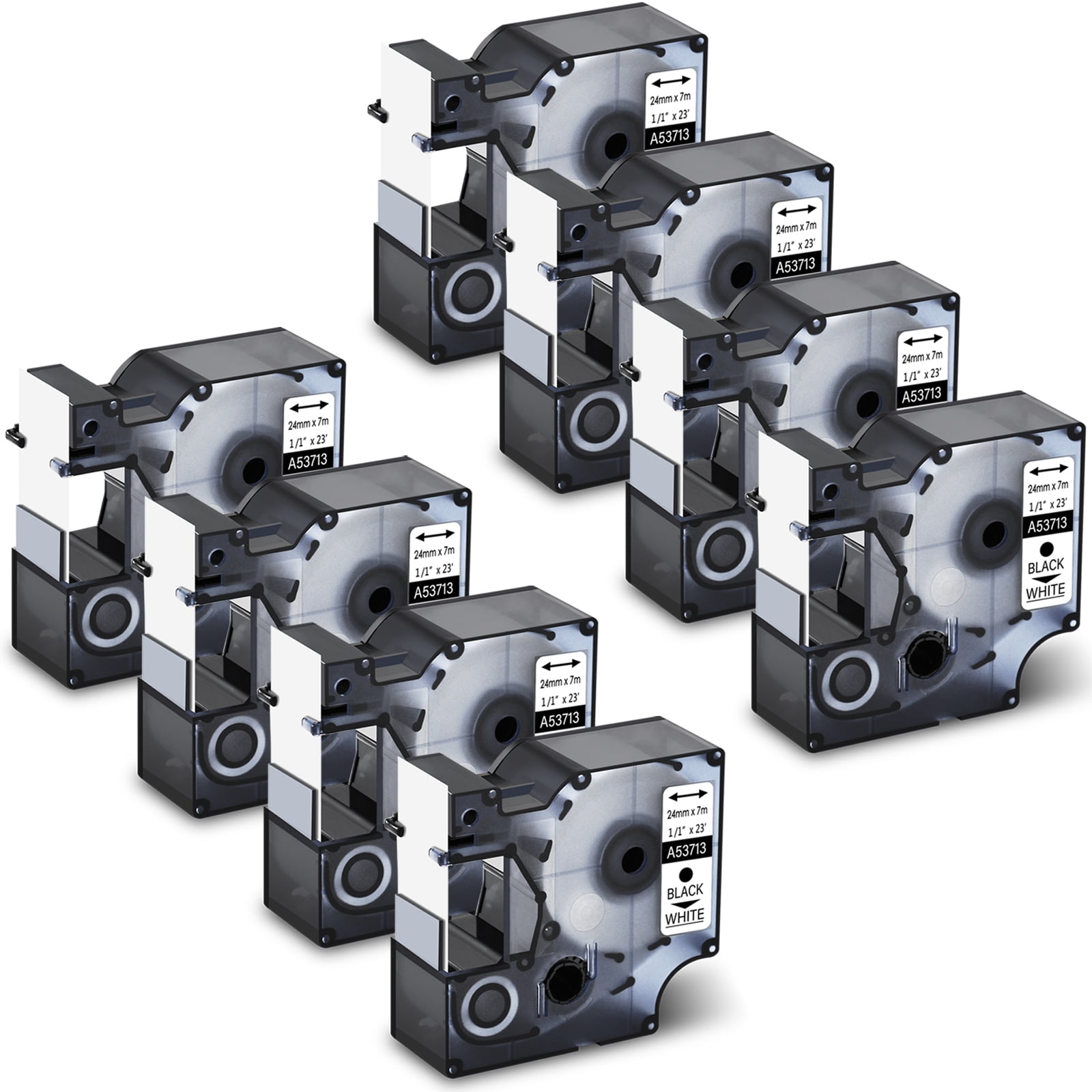 GREENCYCLE 8PK Compatible for DYMO D1 Label Tape 53713 S0720930 24mm 7m ...