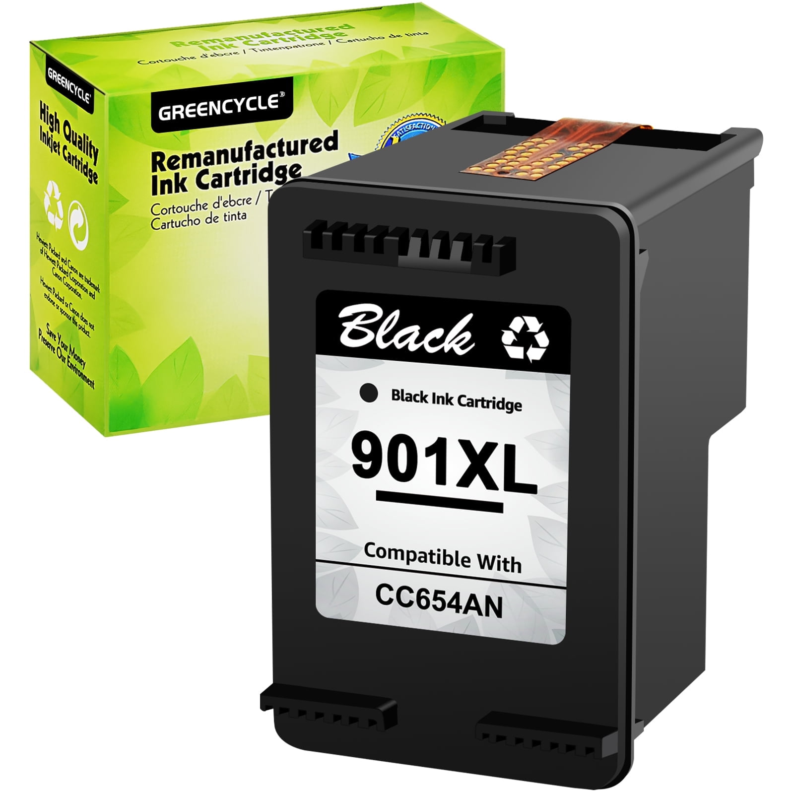 GREENCYCLE 901XL High Yield Ink Cartridge Replacement for HP 901 XL ...