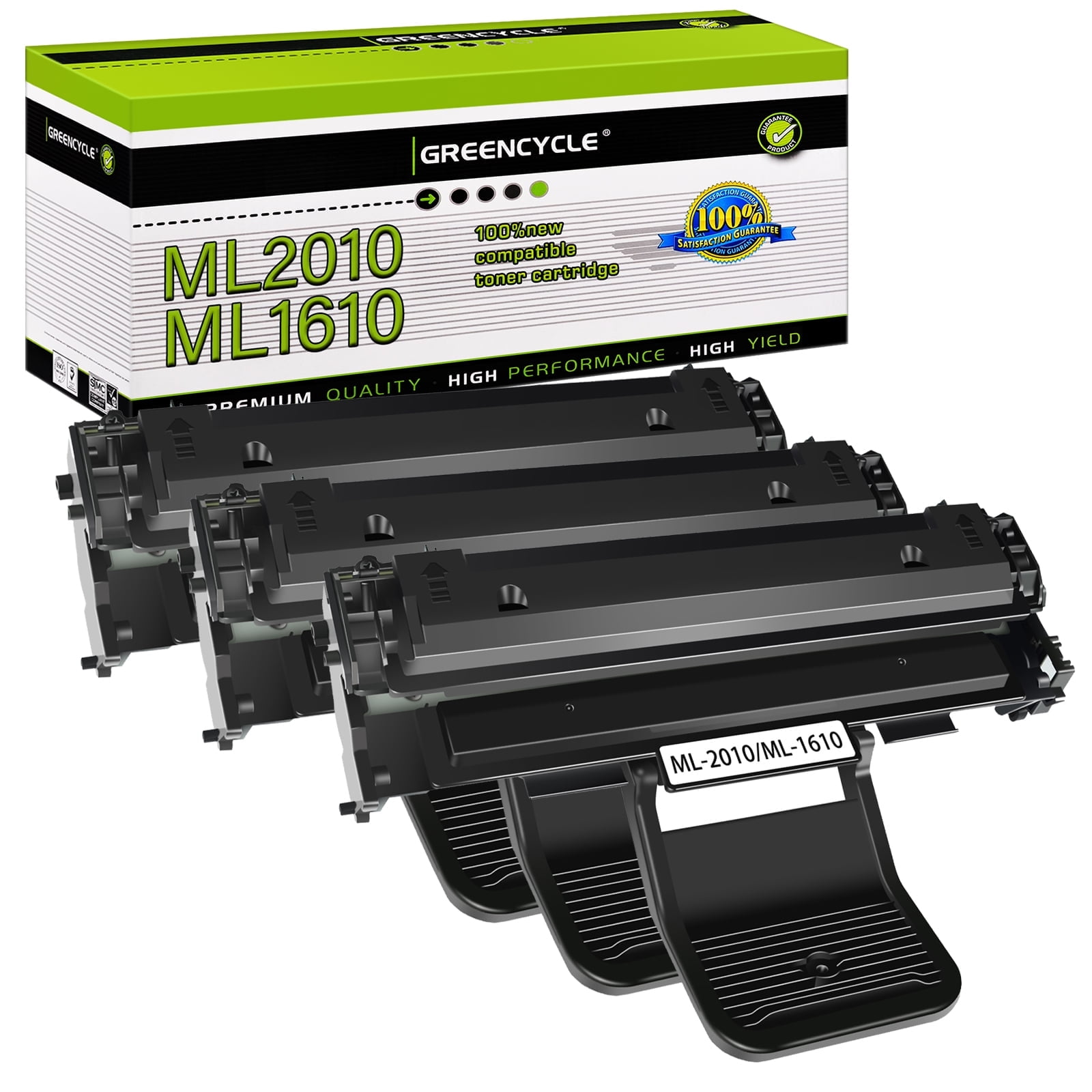GREENCYCLE ML2010 ML1610 Black Toner Cartridge Replacement Compatible ...