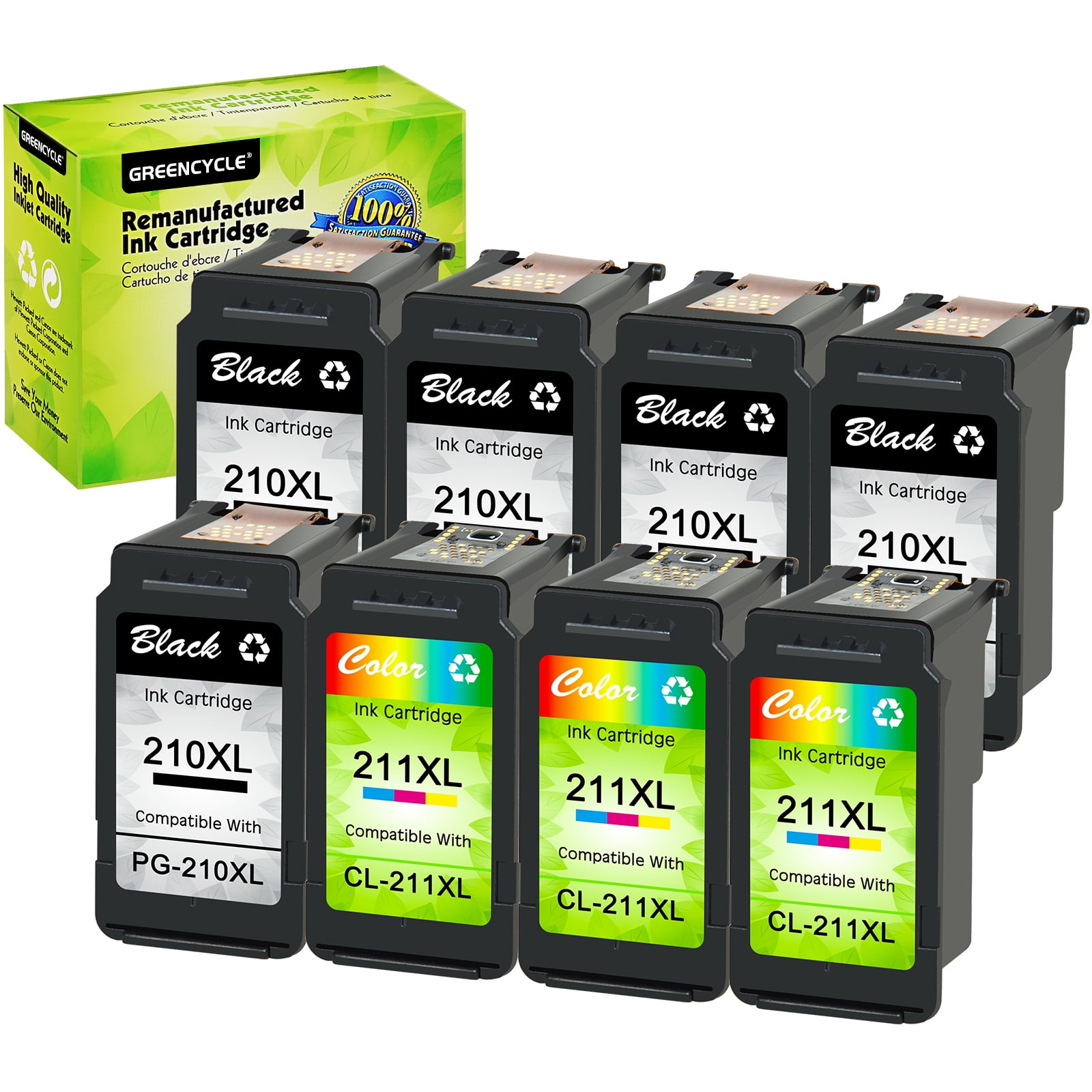 GREENCYCLE PG210XL CL211XL ink cartridges combo pack Replacement for ...