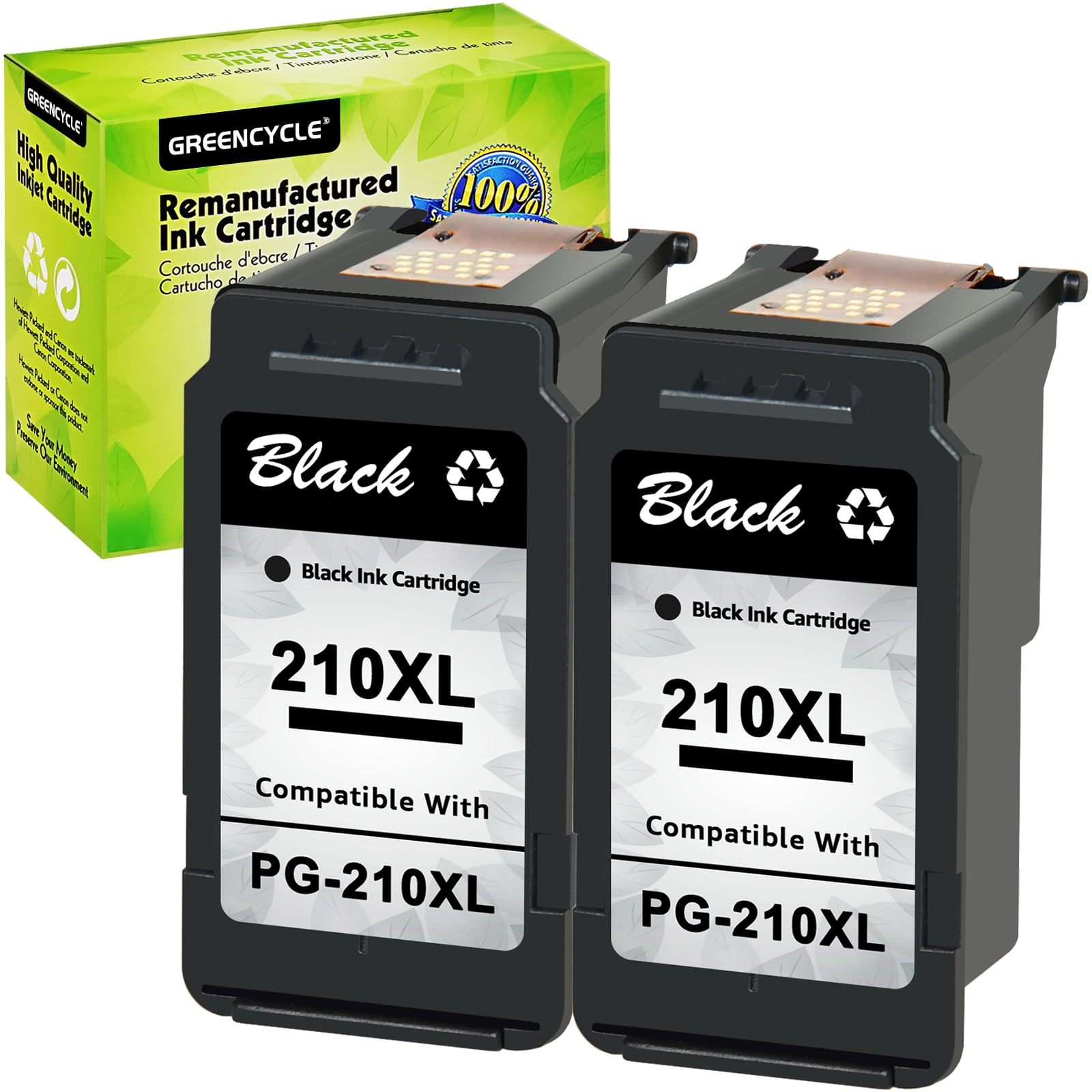 GREENCYCLE PG210XL ink cartridges Replacement for Canon High Yield PG ...