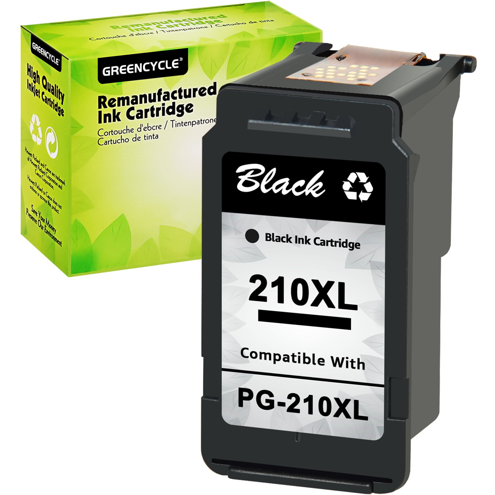 GREENCYCLE PG210XL ink cartridges Replacement for Canon High Yield PG ...