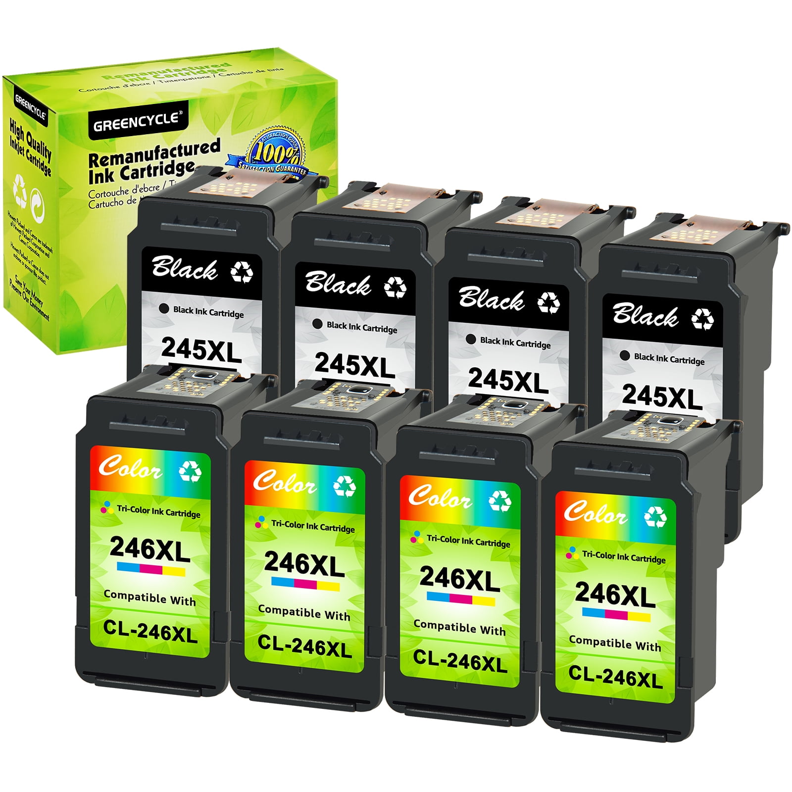 GREENCYCLE PG245XL CL246XL ink cartridges combo pack Replacement for ...