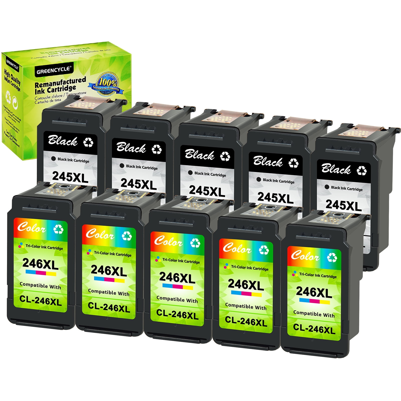 GREENCYCLE PG245XL CL246XL ink cartridges combo pack Replacement for ...