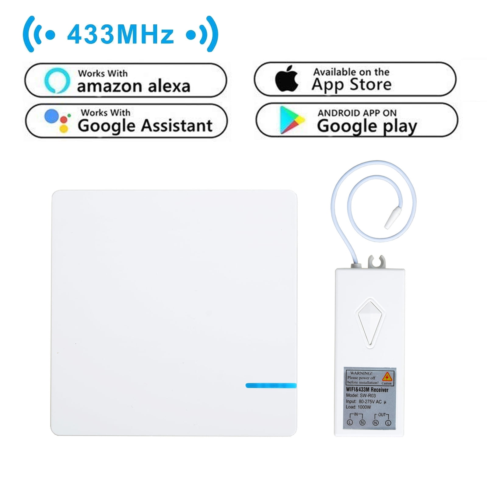 GREENCYCLE Smart Wifi Light Switch, Alexa Wall Smart Switch Phone ...