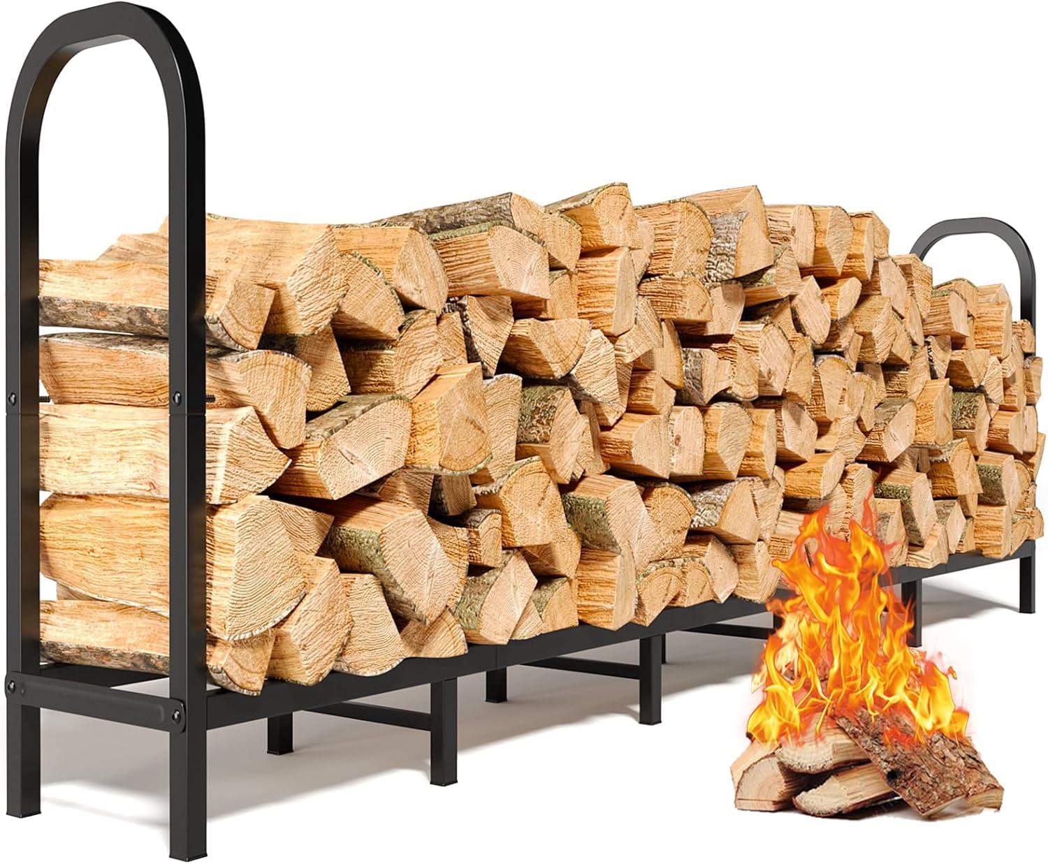 GREENER 6.6FT Firewood Indoor - Heavy Duty Wood Racks Indoor for ...