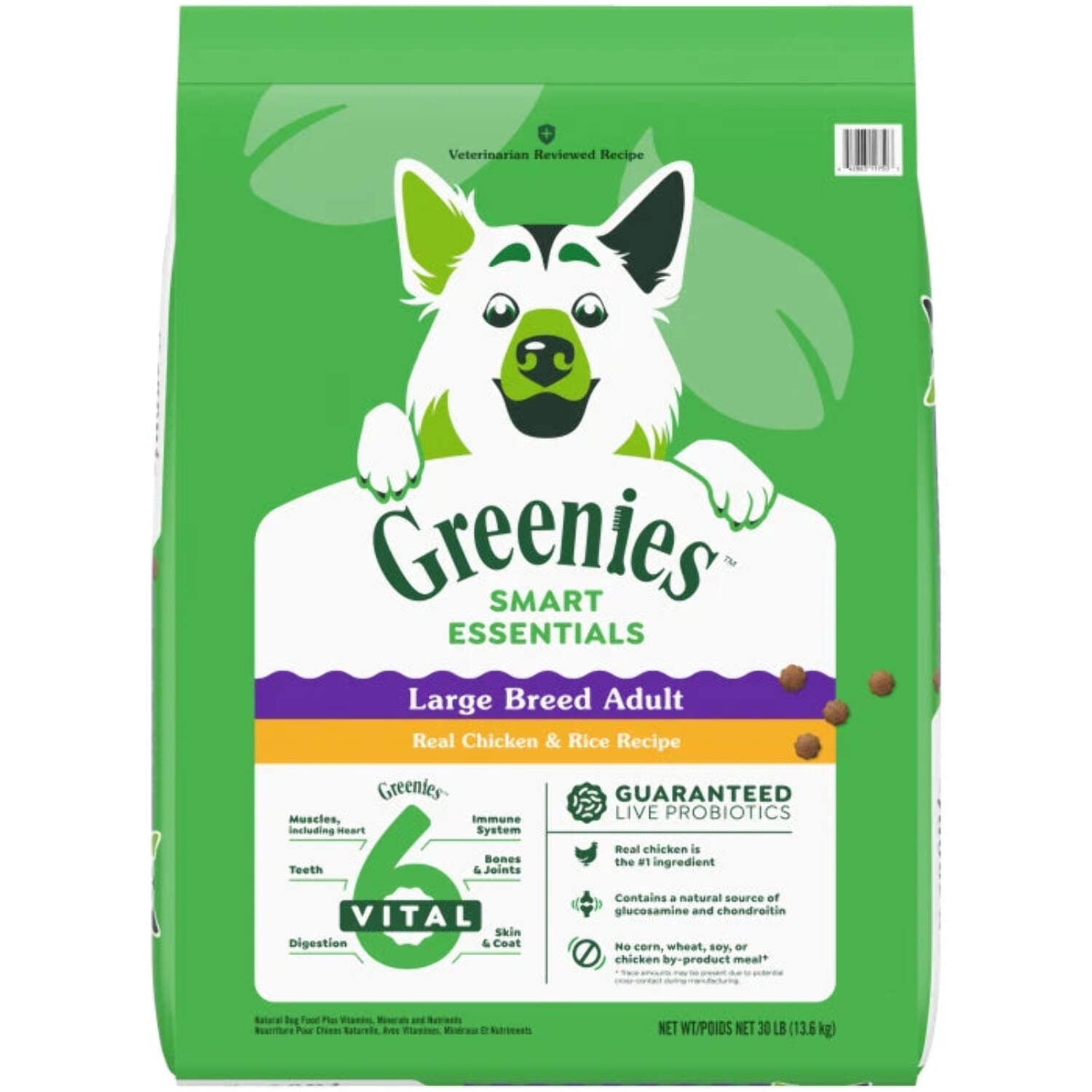 GREENIES Smart Essentials Adult Large Breed Protein Dry Dog Food Real ...