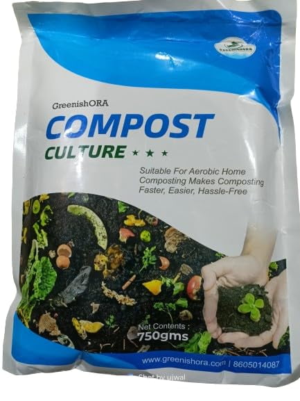 GREENISHORA Compost Maker Culture Powder Suitable for Aerobic Home Composting Makes Composting ...