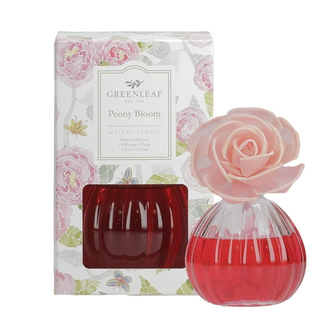 GREENLEAF Flower Diffuser - Diffuses 30 Days - Made in The USA - Peony ...