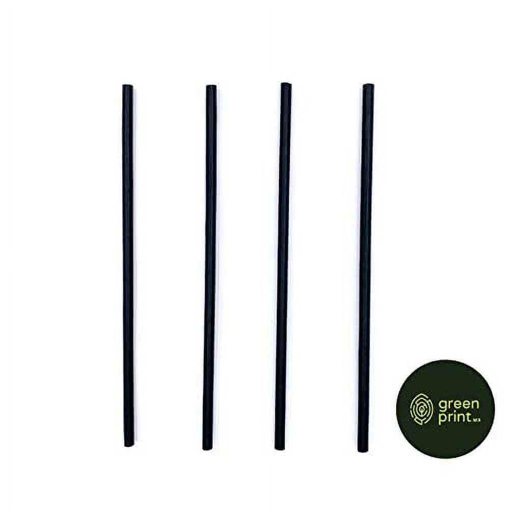 GREENPRINT 2000 Pack Black Agave Fiber Cocktail Straws Alternative to ...