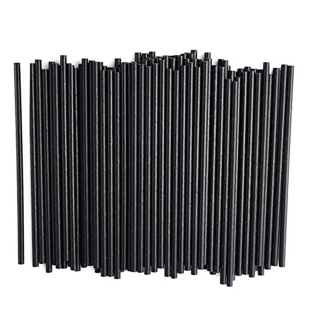 GREENPRINT 500 Pack Black Agave Fiber Cocktail Straws Alternative to ...