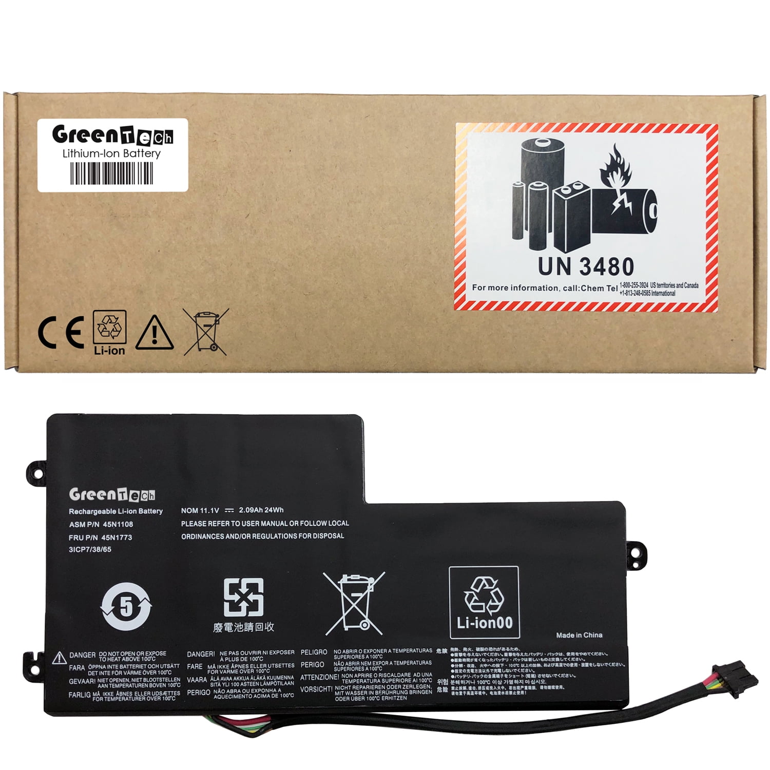 GREENTECH 45N1108 BATTERY FOR THINKPAD T440 T440S T450 T450S X230S X240 ...