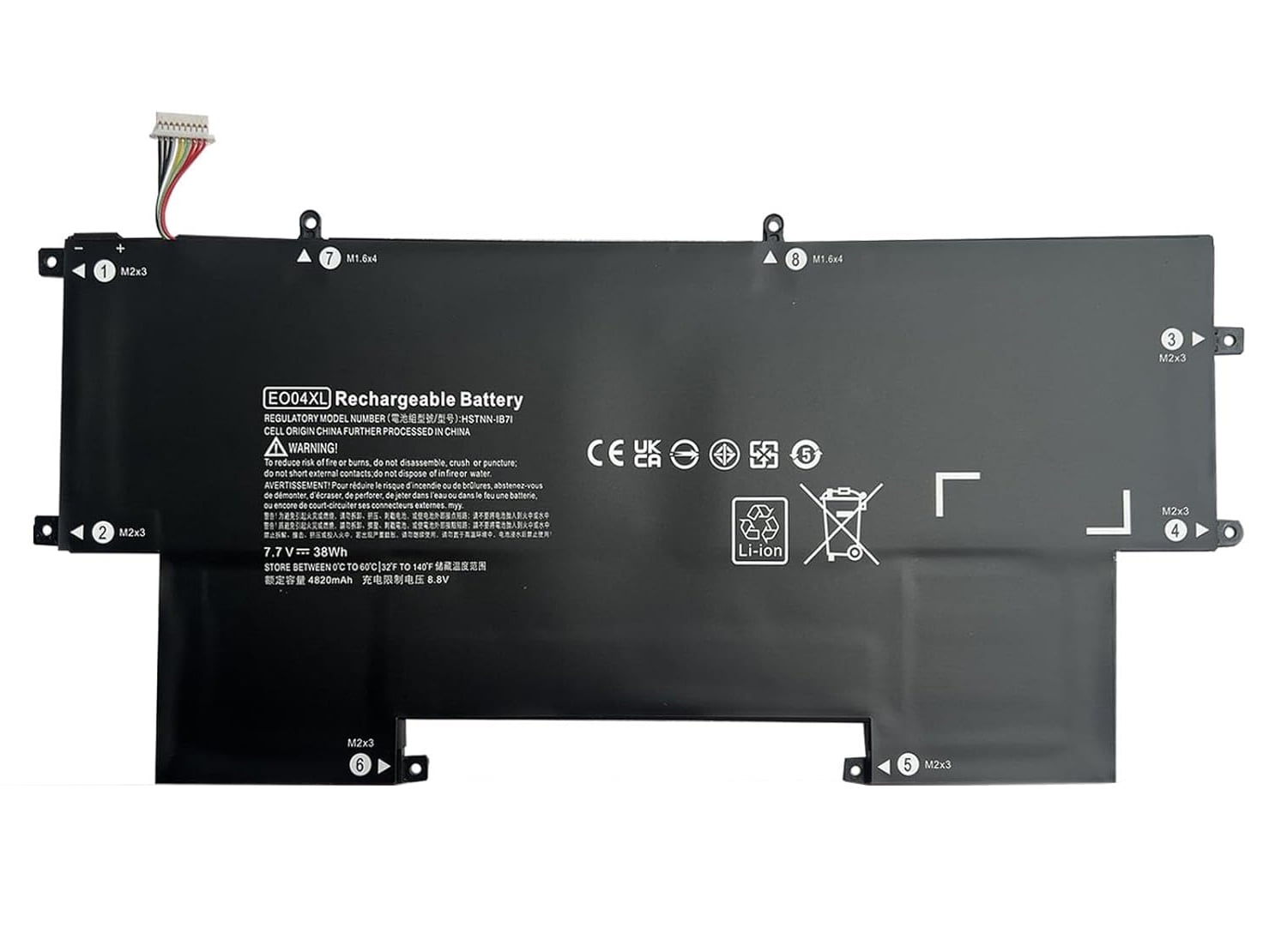 GREENTECH 828226-005 EO04XL BATTERY FOR HP ELITEBOOK FOLIO G1 7.7V ...