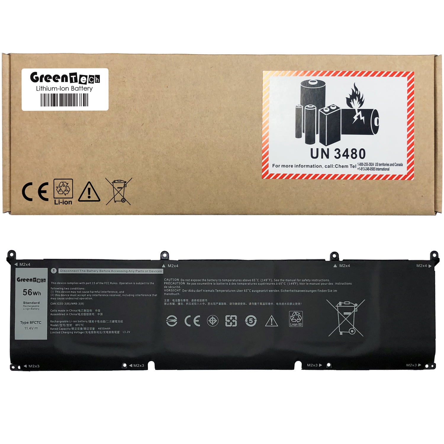 GREENTECH 8FCTC BATTERY FOR DELL G7 7500, G15 5510 5515, INSPIRON 7610 ...