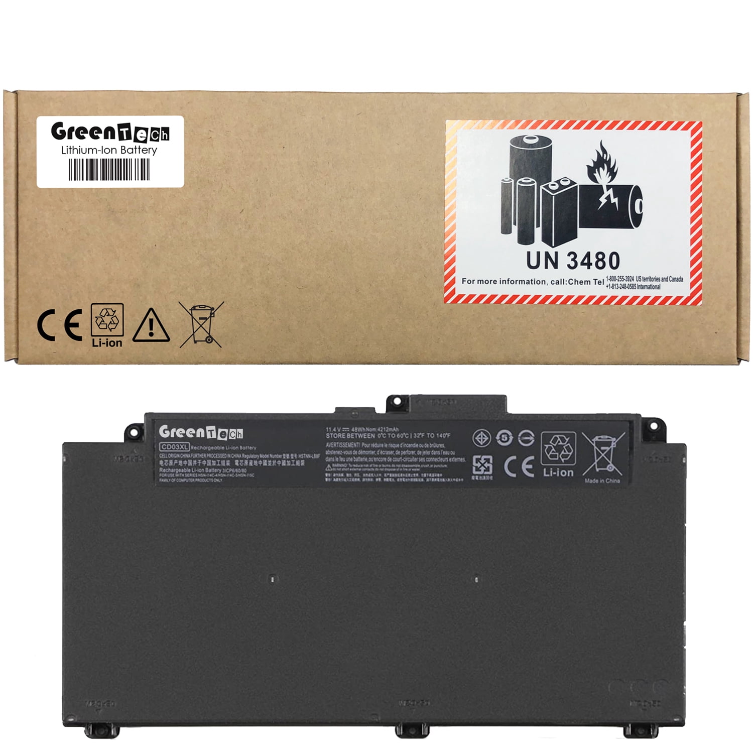 GREENTECH CD03XL BATTERY FOR HP PROBOOK 640 G4, 650 G4, 640 G5, 650 G5 ...