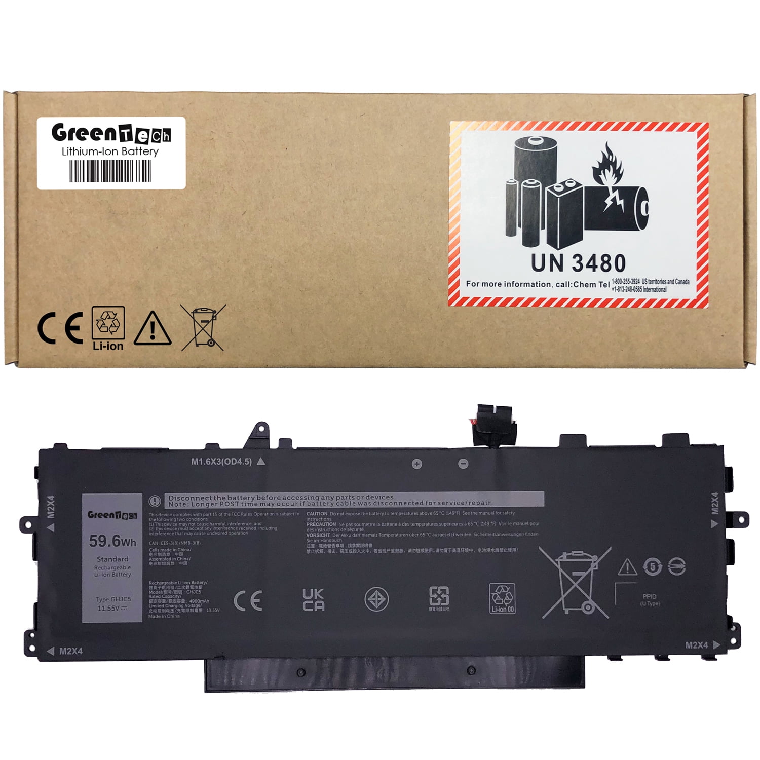 GREENTECH GHJC5 BATTERY FOR DELL LATITUDE 9420 2-IN-1, LATITUDE 9430 11 ...