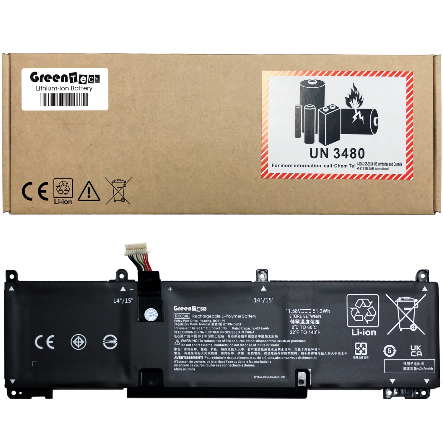 GREENTECH M73472-005 BATTERY FOR HP ELITEBOOK 630 640 645 650 G9 G10 ...