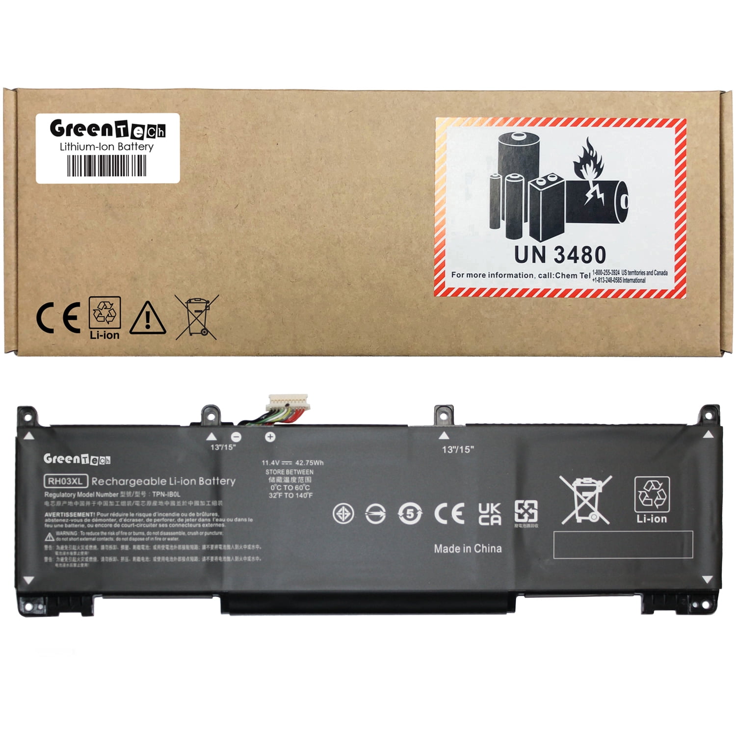 GREENTECH M75599-005 RH03XL BATTERY FOR HP PROBOOK 430 440 450 630 640 ...