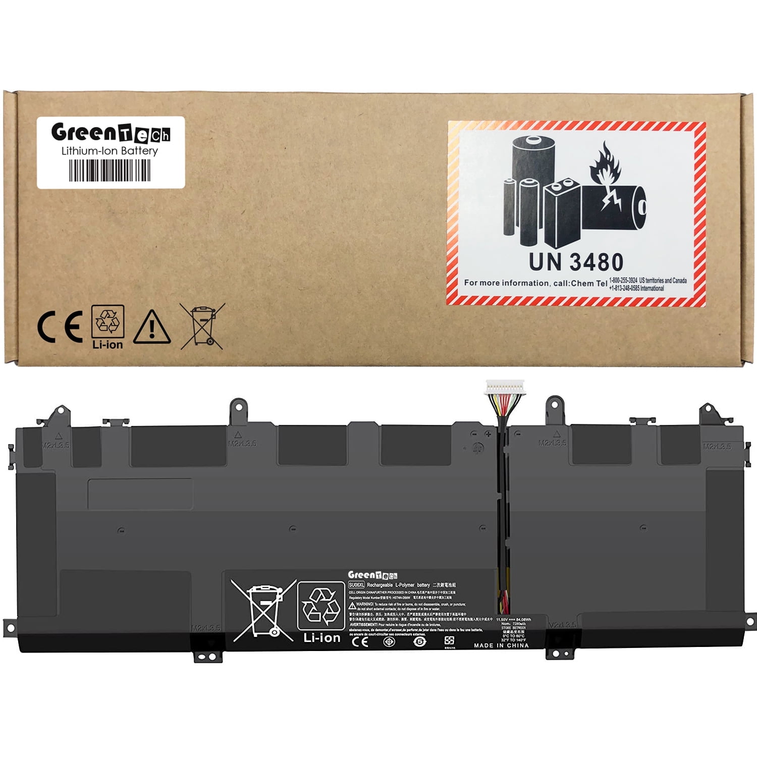 GREENTECH SU06XL BATTERY FOR HP SPECTRE X360 15-DF, 15-df0001TX, 15 ...