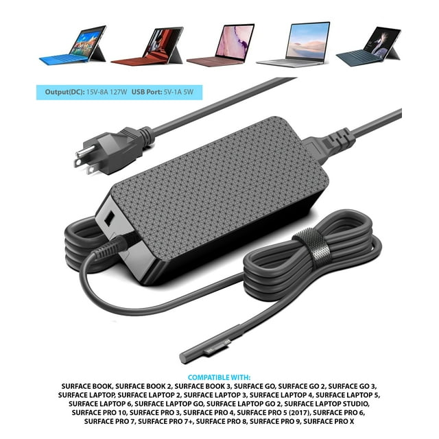 GREENTECH US7-00001 127W EQUIVALENT POWER ADAPTER FOR MICROSOFT SURFACE ...