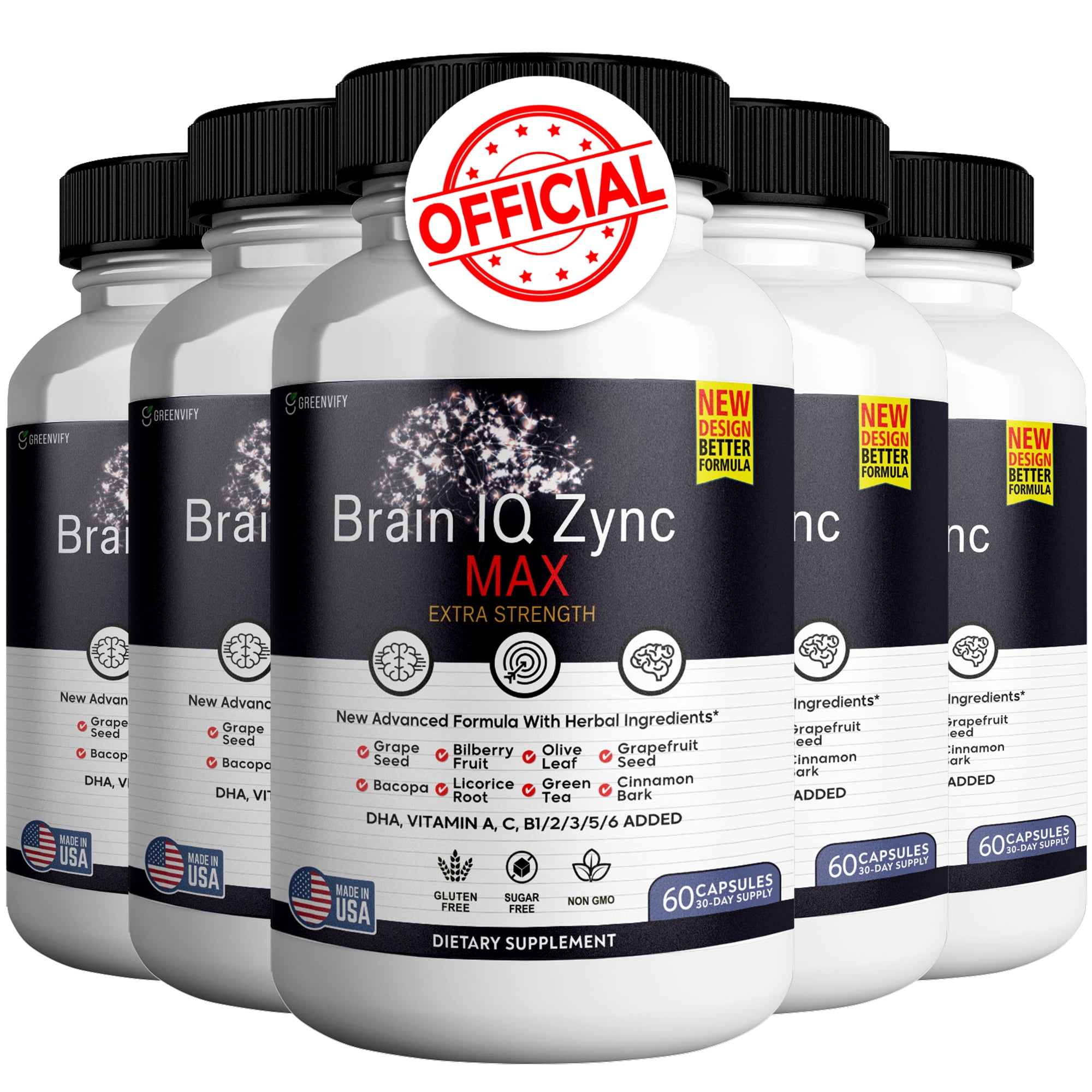 GREENVIFY Brain IQ Zync Max - Natural Brain Support Supplement for ...