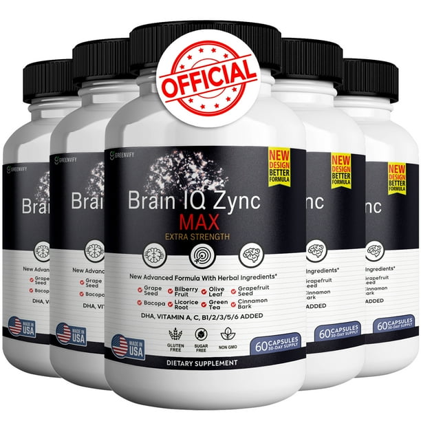 GREENVIFY Brain IQ Zync Max - Natural Brain Support Supplement for ...