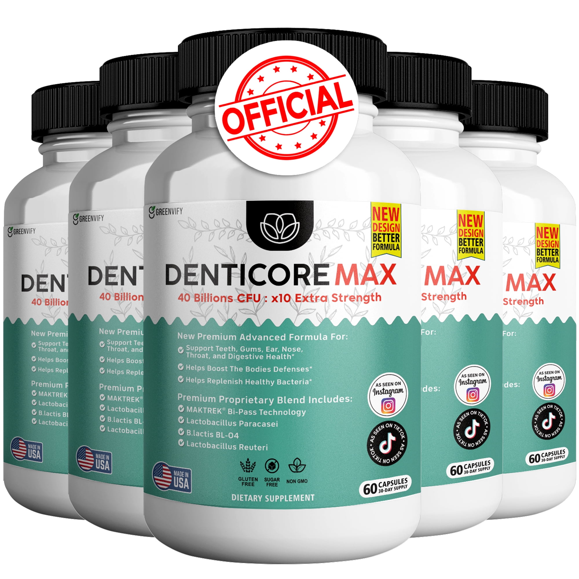 GREENVIFY DentiCore Max for Gums and Teeth Health - 40 Billion CFU ...