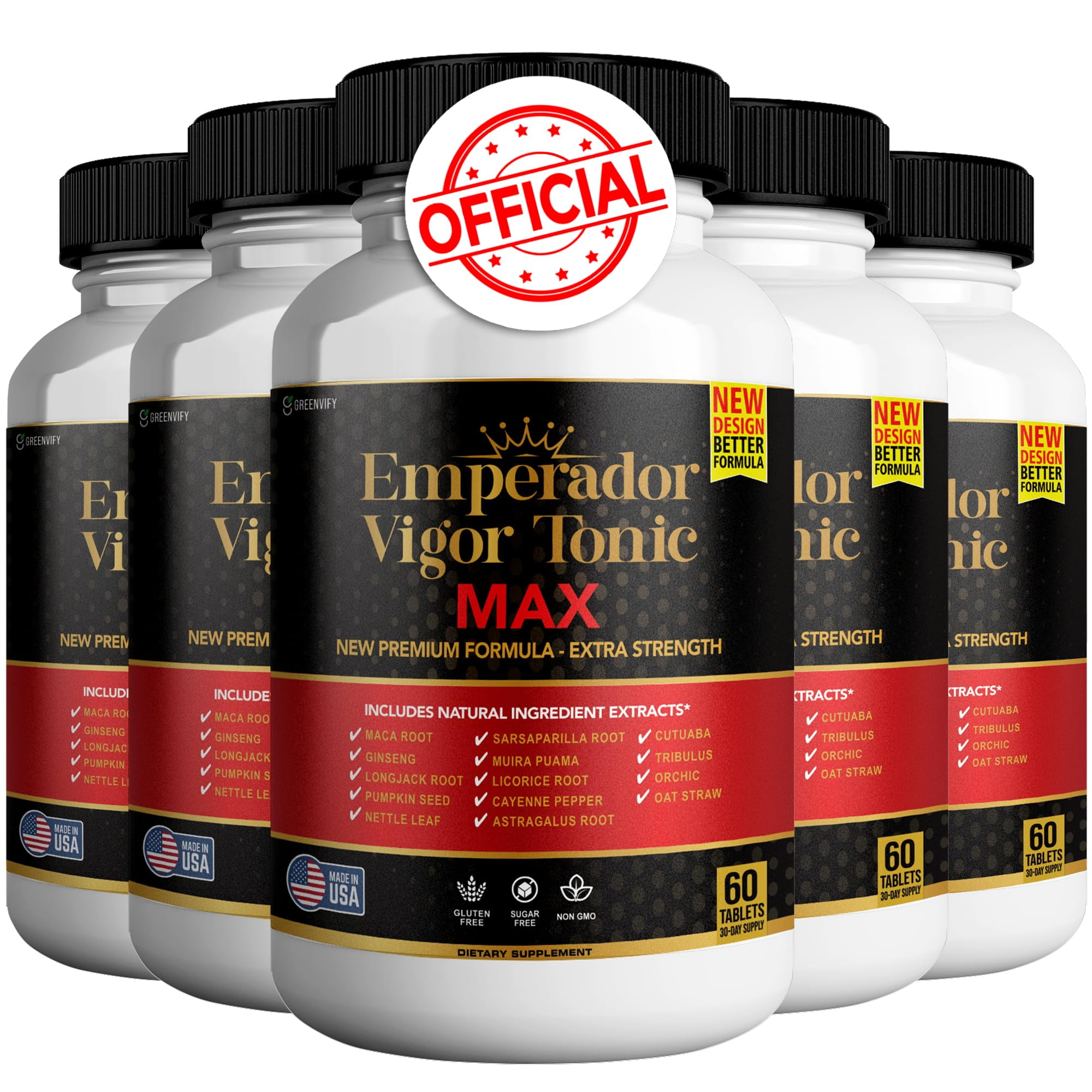 GREENVIFY Emperador Vigor Tonic Max Male Health Supplement – with Calcium, Zinc & Proprietary ...