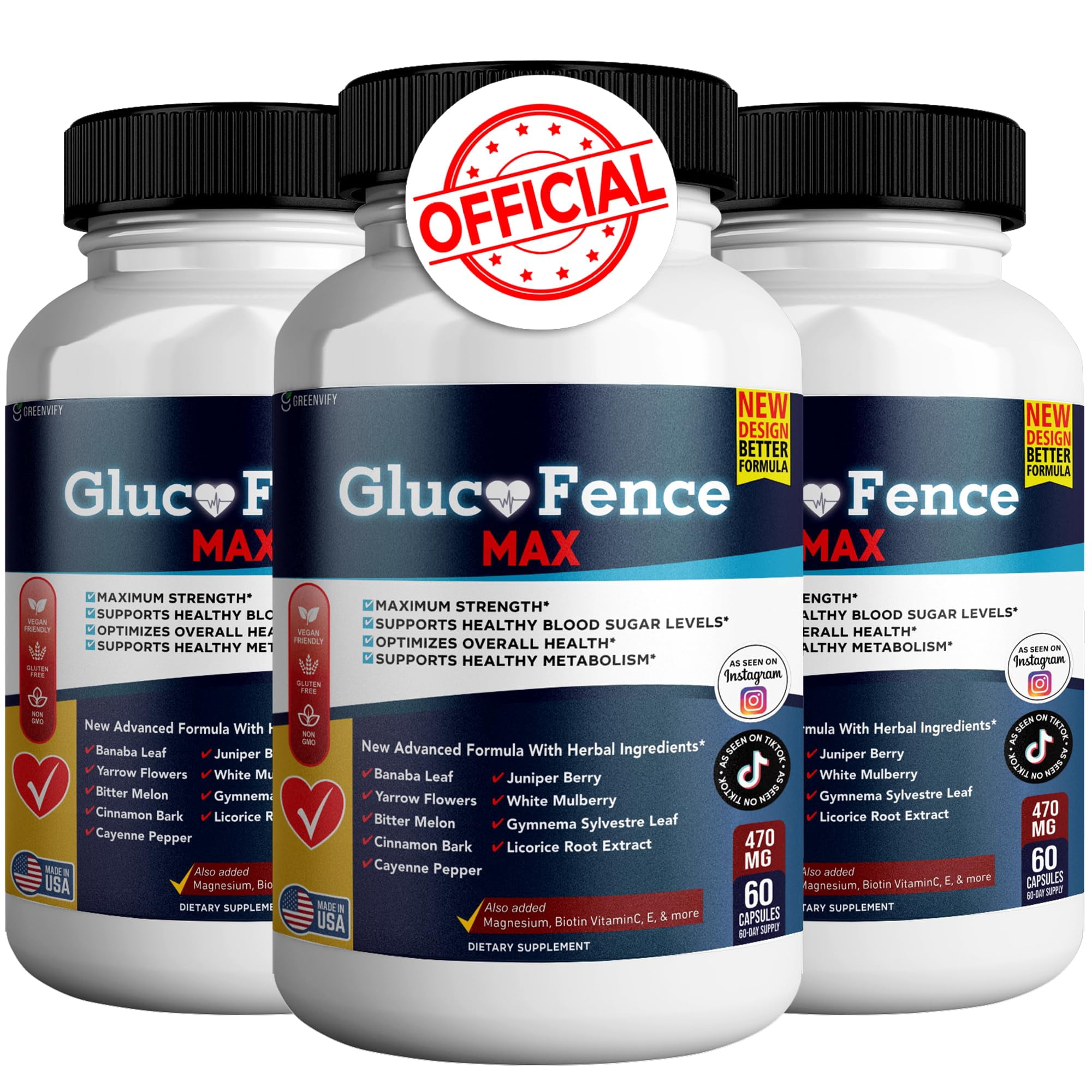 GREENVIFY Gluco Fence Max All Natural Formula to Maintain Healthy ...