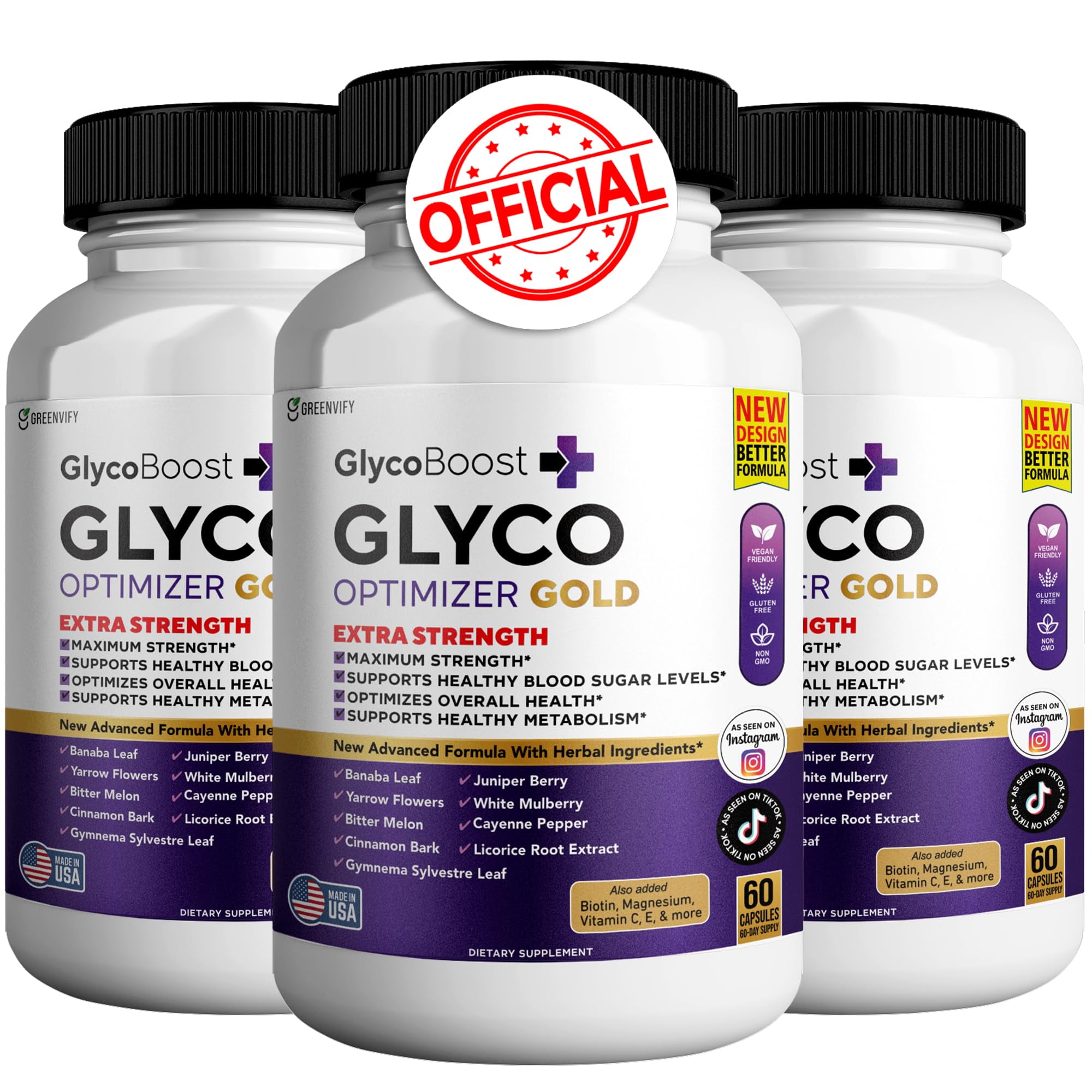 GREENVIFY Glycoboost Glyco Optimizer GOLD All Natural Formula to ...