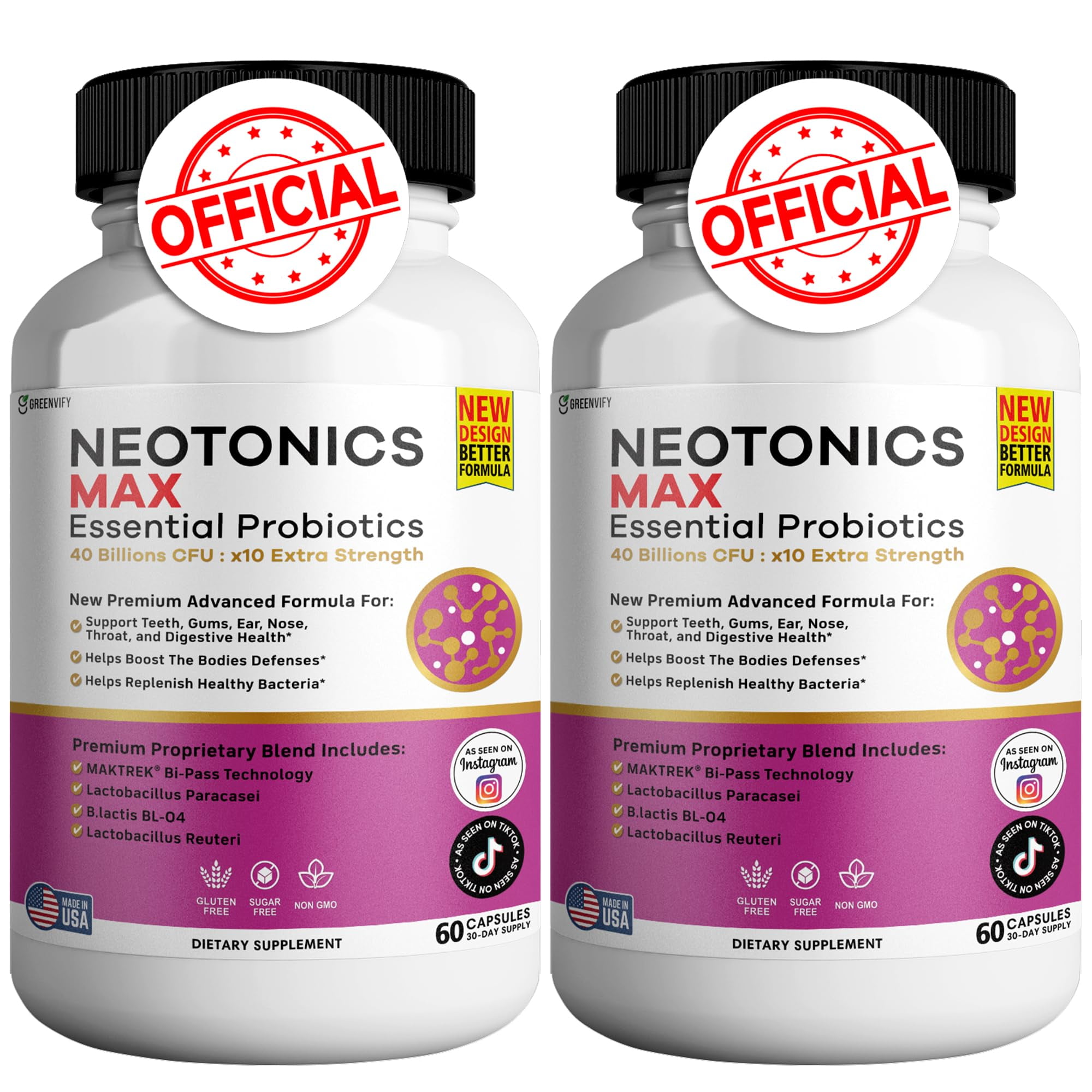 GREENVIFY NeoTonics Max Essential Probiotics for Gums and Teeth Health ...