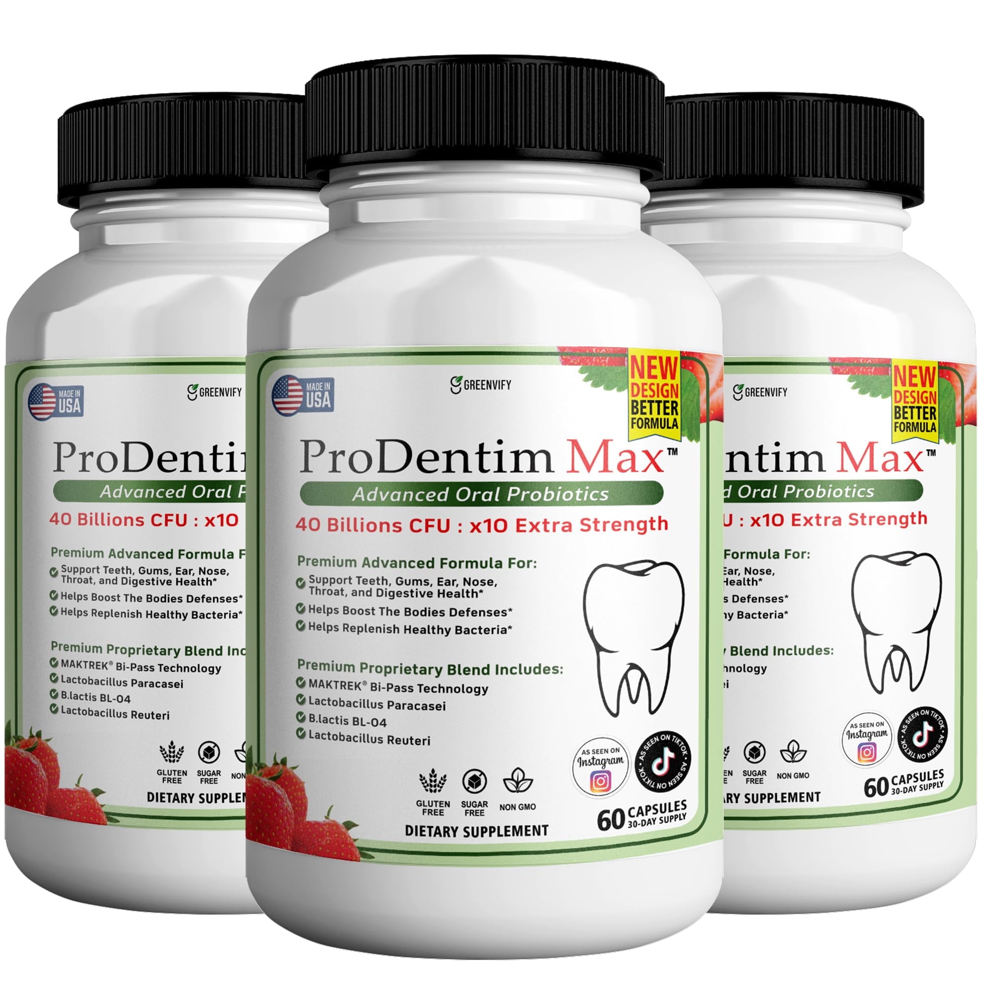 Pro Dentim Max Oral Probiotic Supplement – Advanced Dental & Gum Health ...