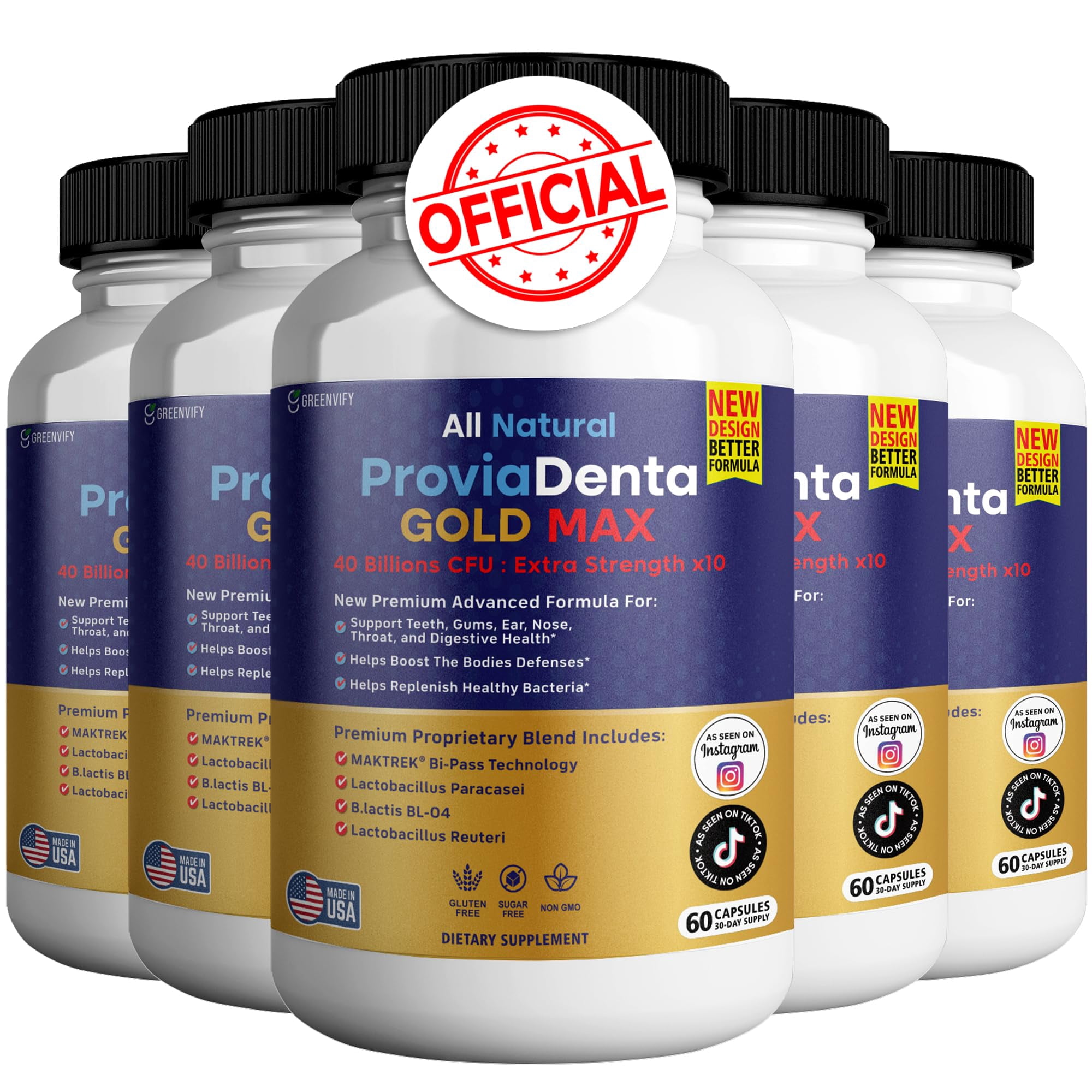 GREENVIFY ProviaDenta Gold Max for Gums and Teeth Health - 40 Billion ...