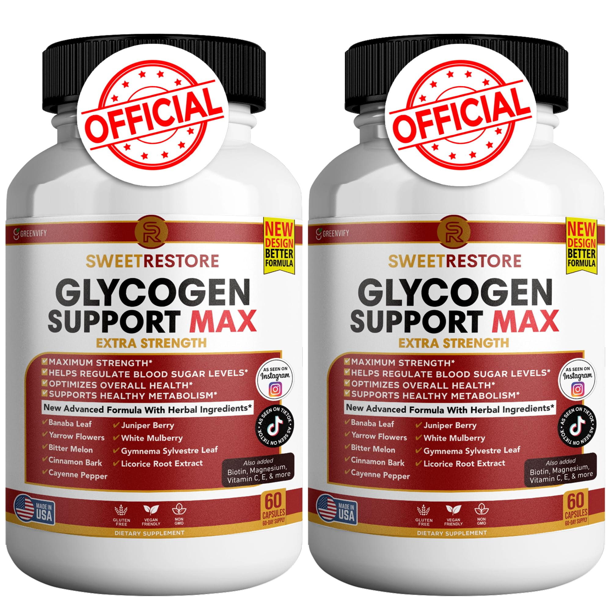 GREENVIFY Sweet Restore Glycogen Support Max All Natural Formula to ...