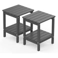 GREENVINES Adirondack-Outdoor-Side-Table | Set of 2 | 14 x 13 Inches ...