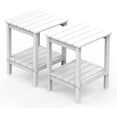 GREENVINES Adirondack-Outdoor-Side-Table | Set of 2 | 14 x 13 Inches ...