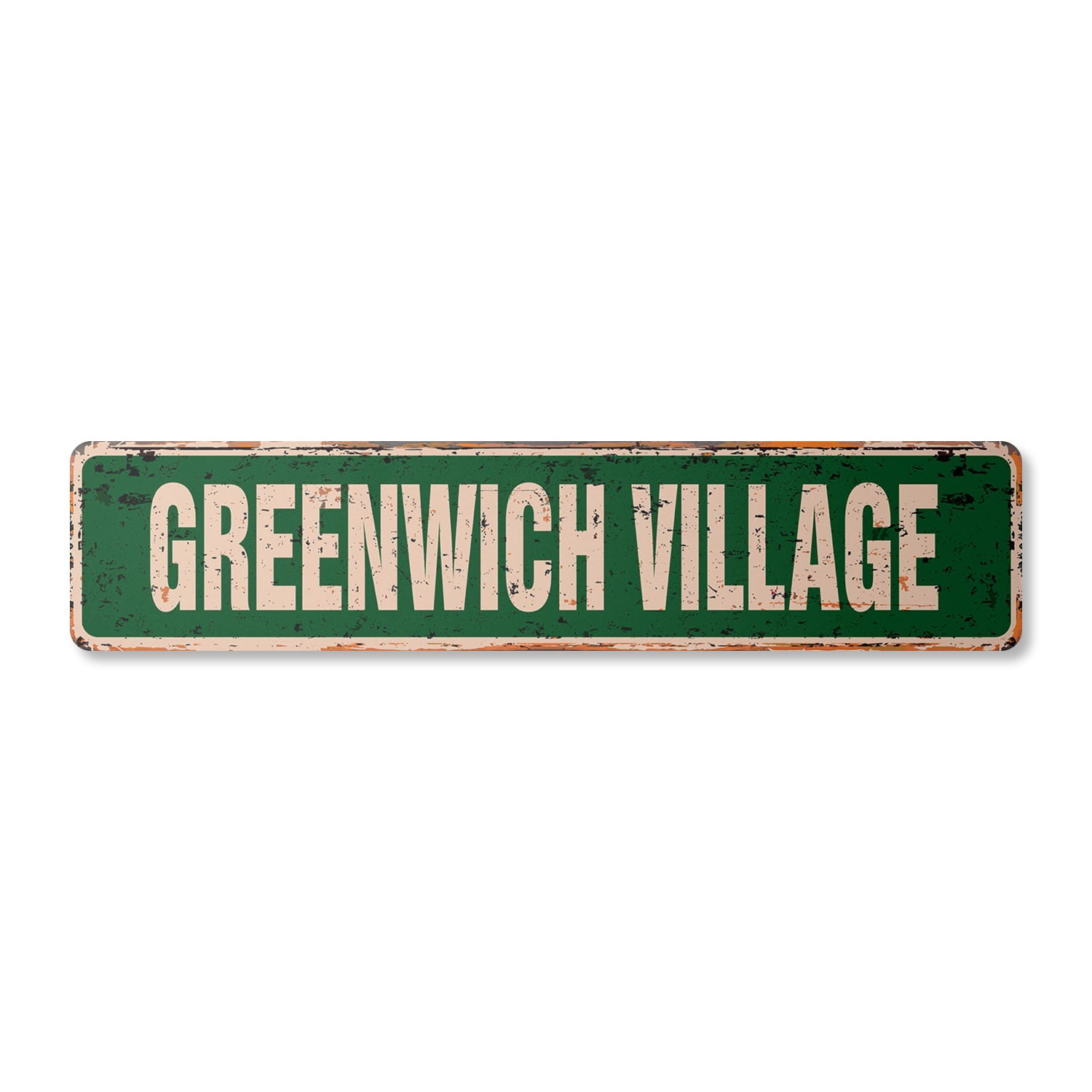 GREENWICH VILLAGE Vintage Plastic Street Sign west village manhattan ...