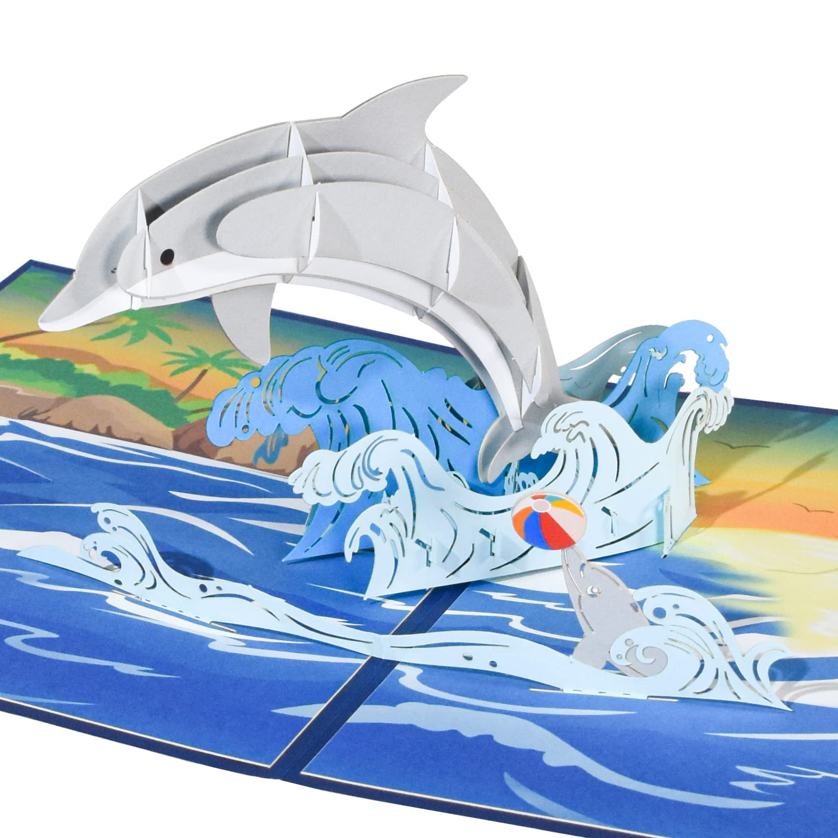 GREETING ART Dolphin Pop Up Card,3d Pop Up Greeting Card,Dolphin ...