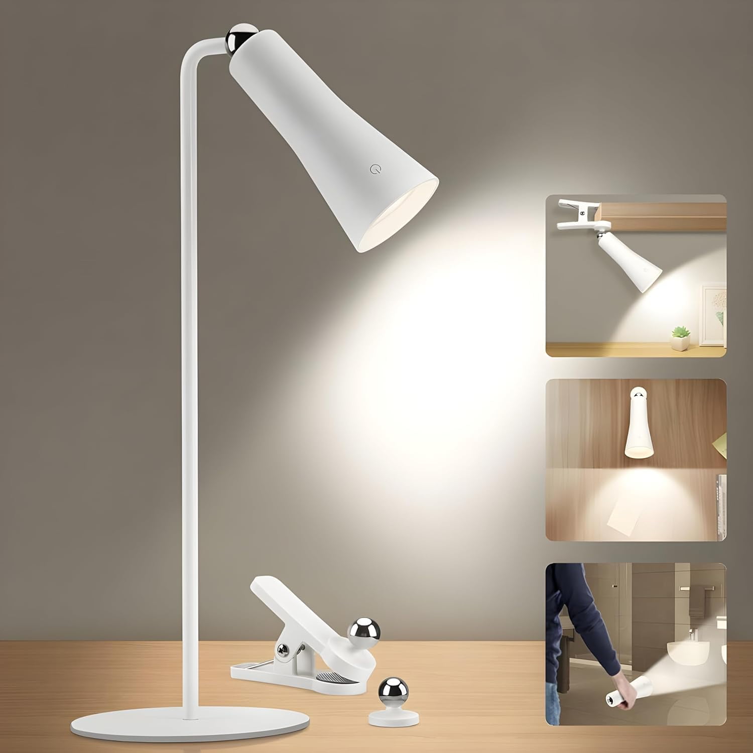 GREEVA Table Lamp for Study 4 in 1 Desk lamp with Stand and USB ...