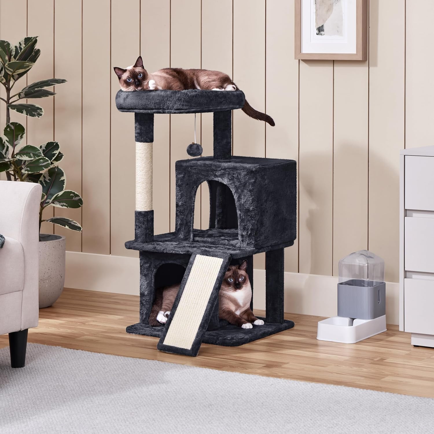 GREOKL Cat Tree Cat Tower Play House Climber Stand Furniture with ...