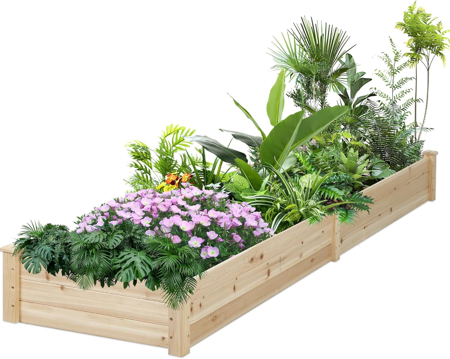 GREOKL Naturally Beautiful Outdoor Wooden Raised Garden Bed | Elevated ...