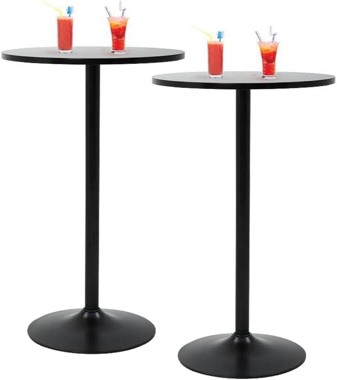 GREOKL Round Bar Table 2 40" Height Modern Pub Table with Solid Top and ...